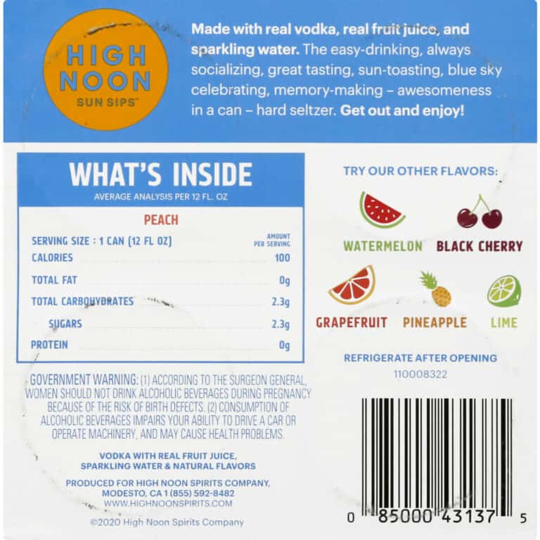 High Noon Alcohol Percentage - Comprehensive Guide